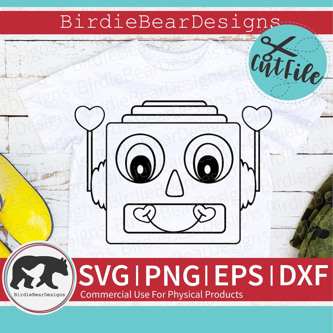 Robot SVG - Valentine Coloring Svg - Robot Coloring SVG - Robot ...
