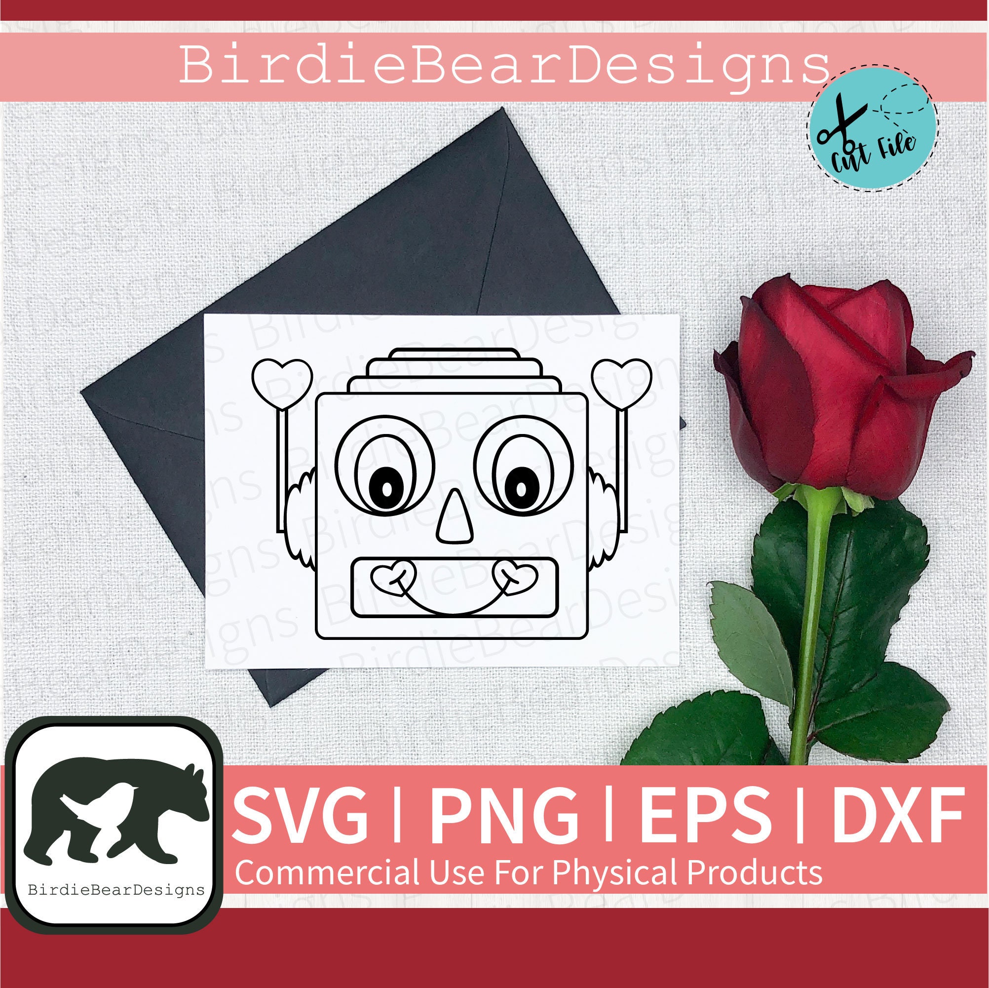 Robot SVG Valentine Coloring Svg Robot Coloring SVG - Etsy