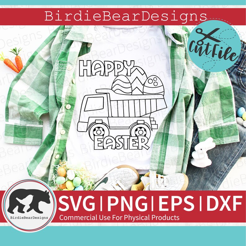 Happy Easter SVG Easter Dump Truck SVG Easter Truck Svg - Etsy