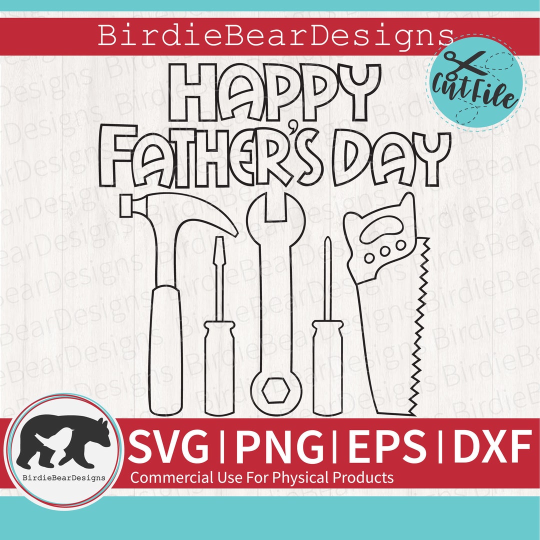 Fathers Day Coloring SVG, Tools Svg, Happy Fathers Day Svg, Dad Color ...
