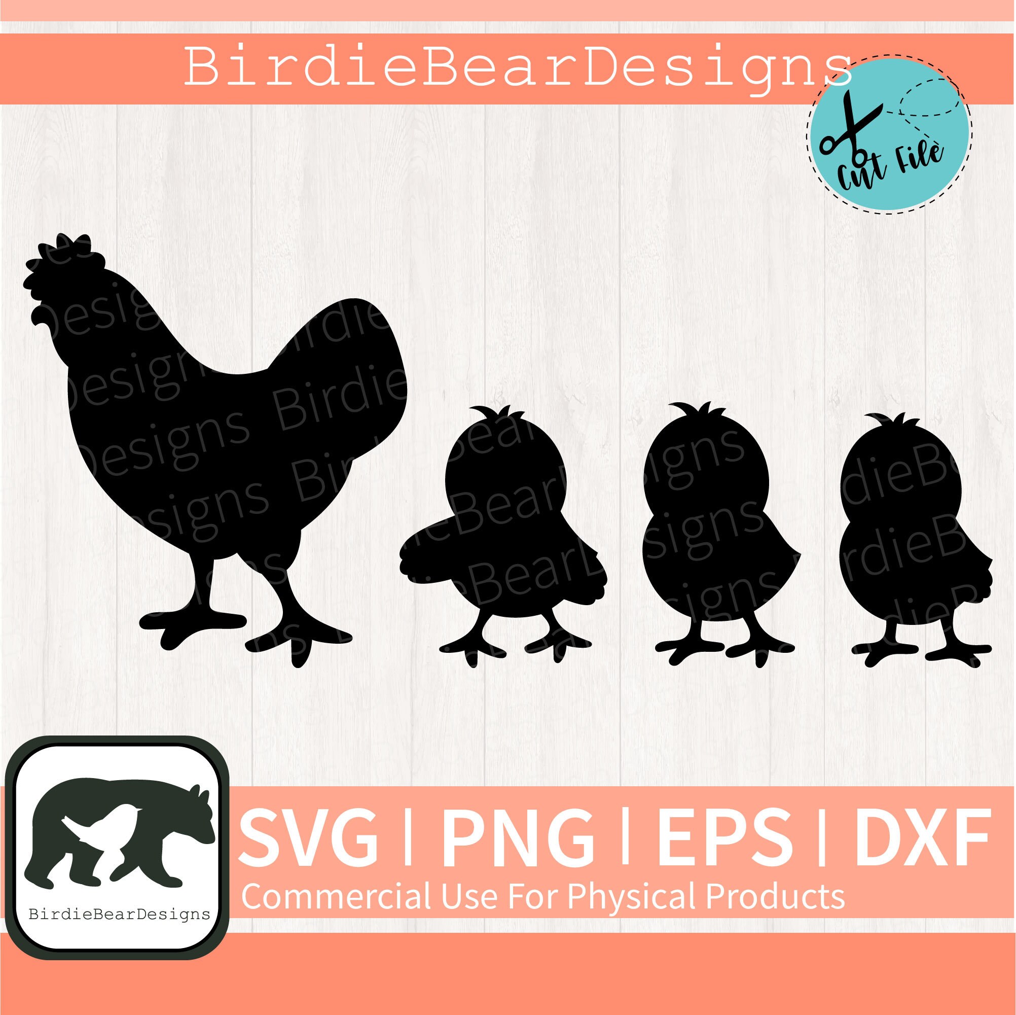 Chick SVG Chick Silhouette SVG Chicken Svg Files Hen Svg | Etsy