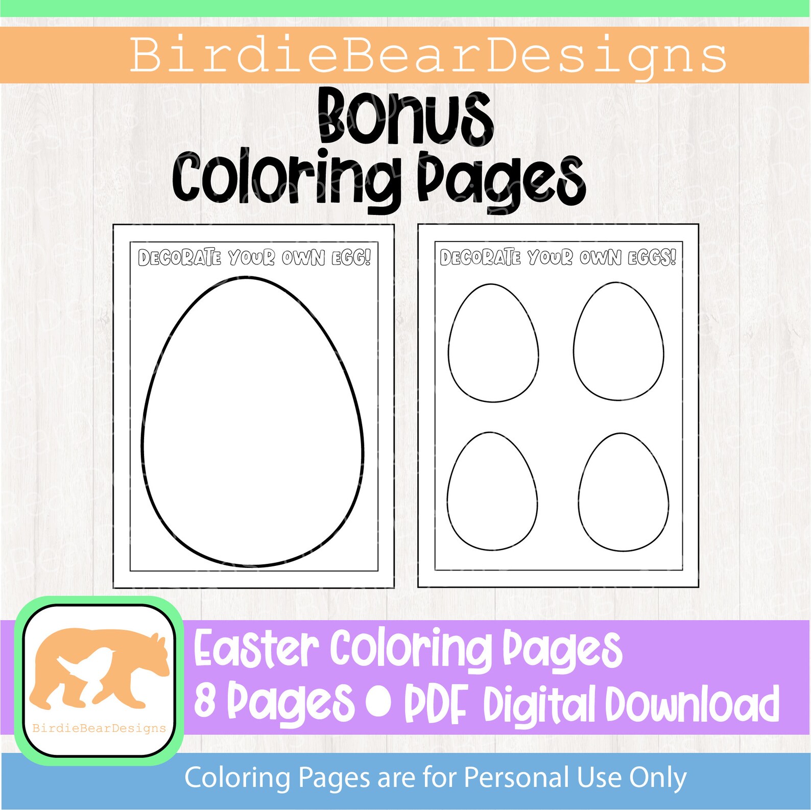 Easter Coloring Pages Easter Coloring Easter Coloring Book | Etsy