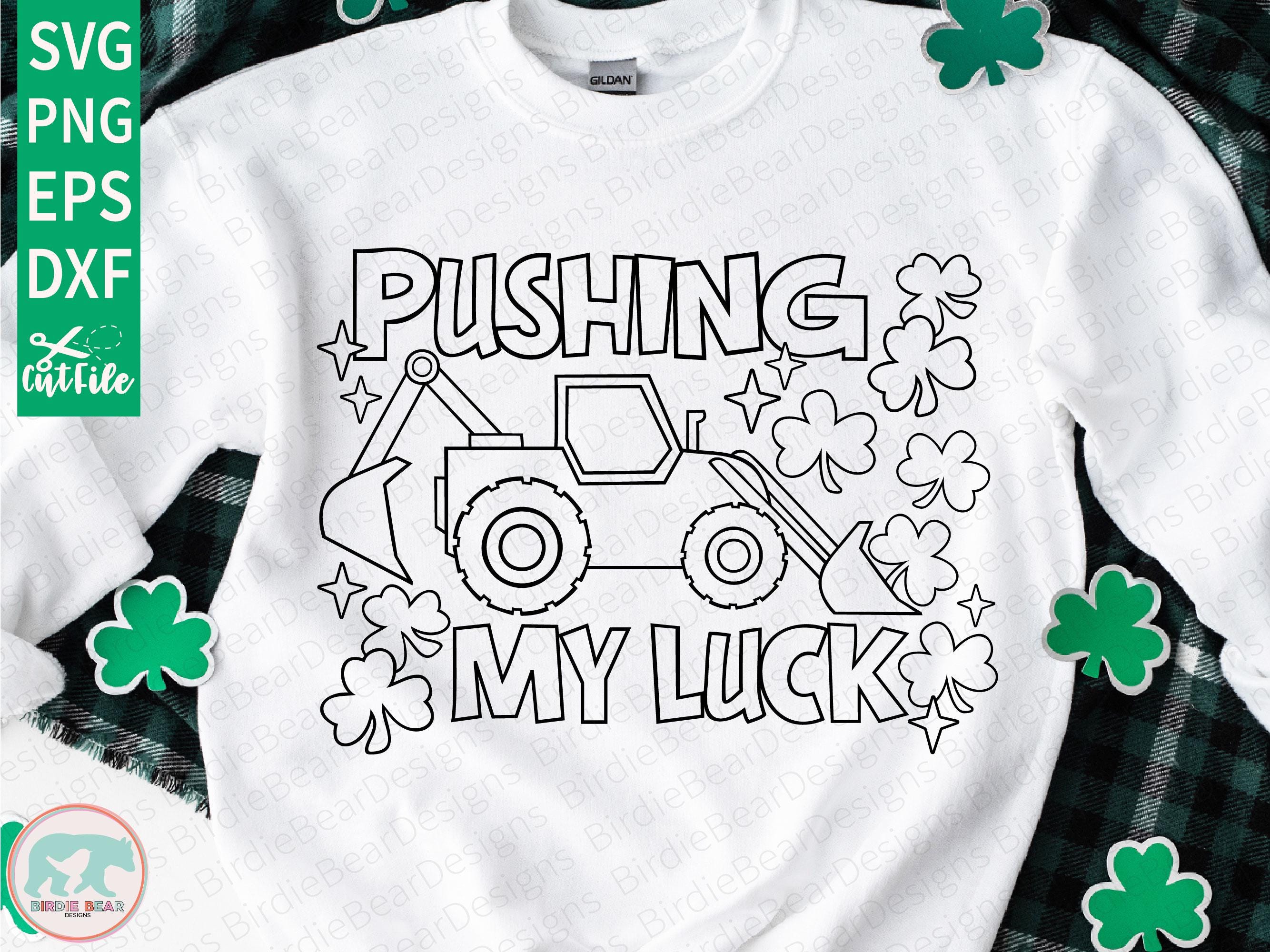 St Patricks Day Coloring Svg, Construction Svg, Pushing My Luck Svg ...