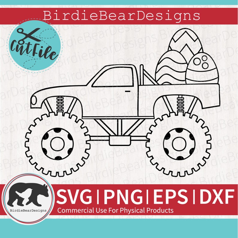 Easter Monster Truck Svg, Easter Egg Truck Svg, Easter Coloring Svg ...