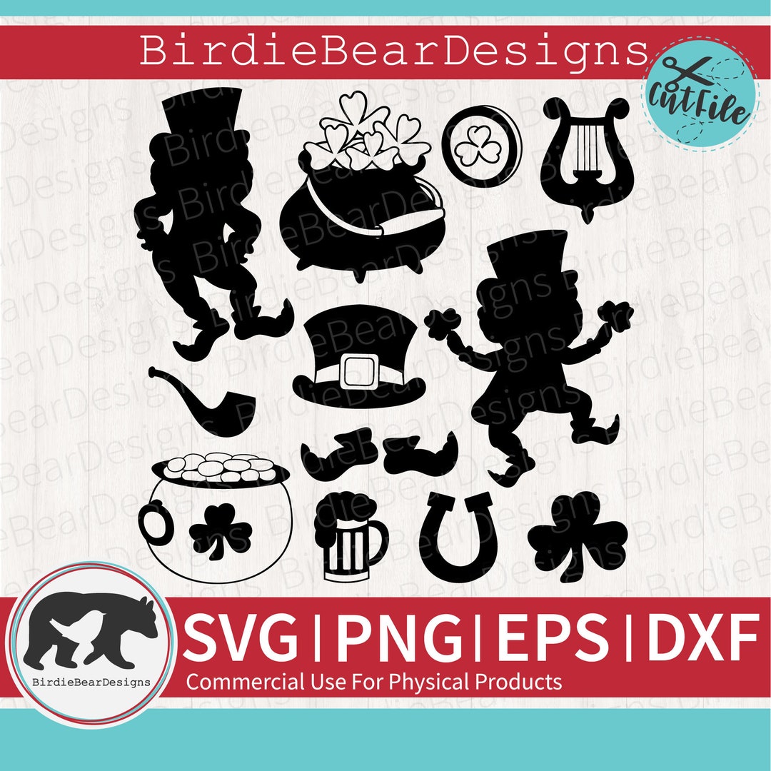 St Patricks Day SVG Bundle, Leprechaun Svg, Cut File Bundle, Pot of ...
