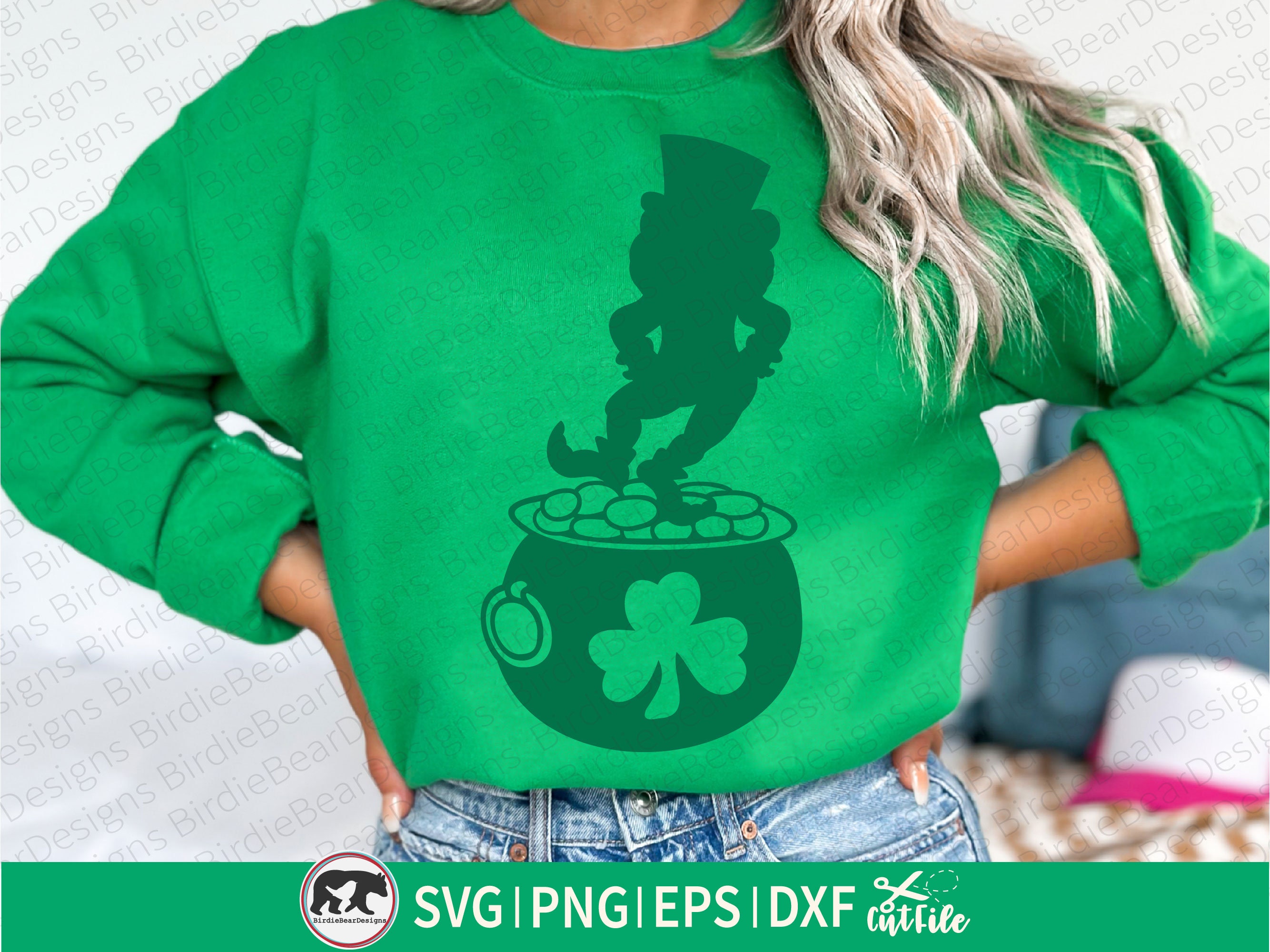 Leprechaun Svg, Leprechaun Clipart, Shamrock Svg, Pot of Gold Svg, St ...