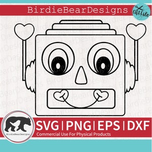 Robot SVG - Valentine Coloring Svg - Robot Coloring SVG - Robot ...