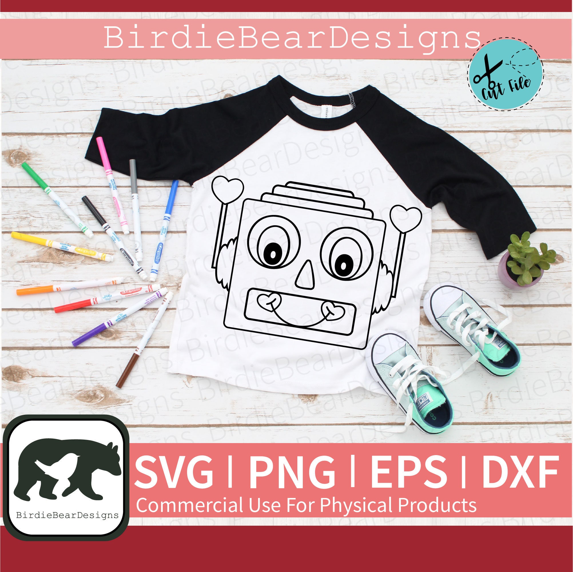 Robot SVG Valentine Coloring Svg Robot Coloring SVG - Etsy