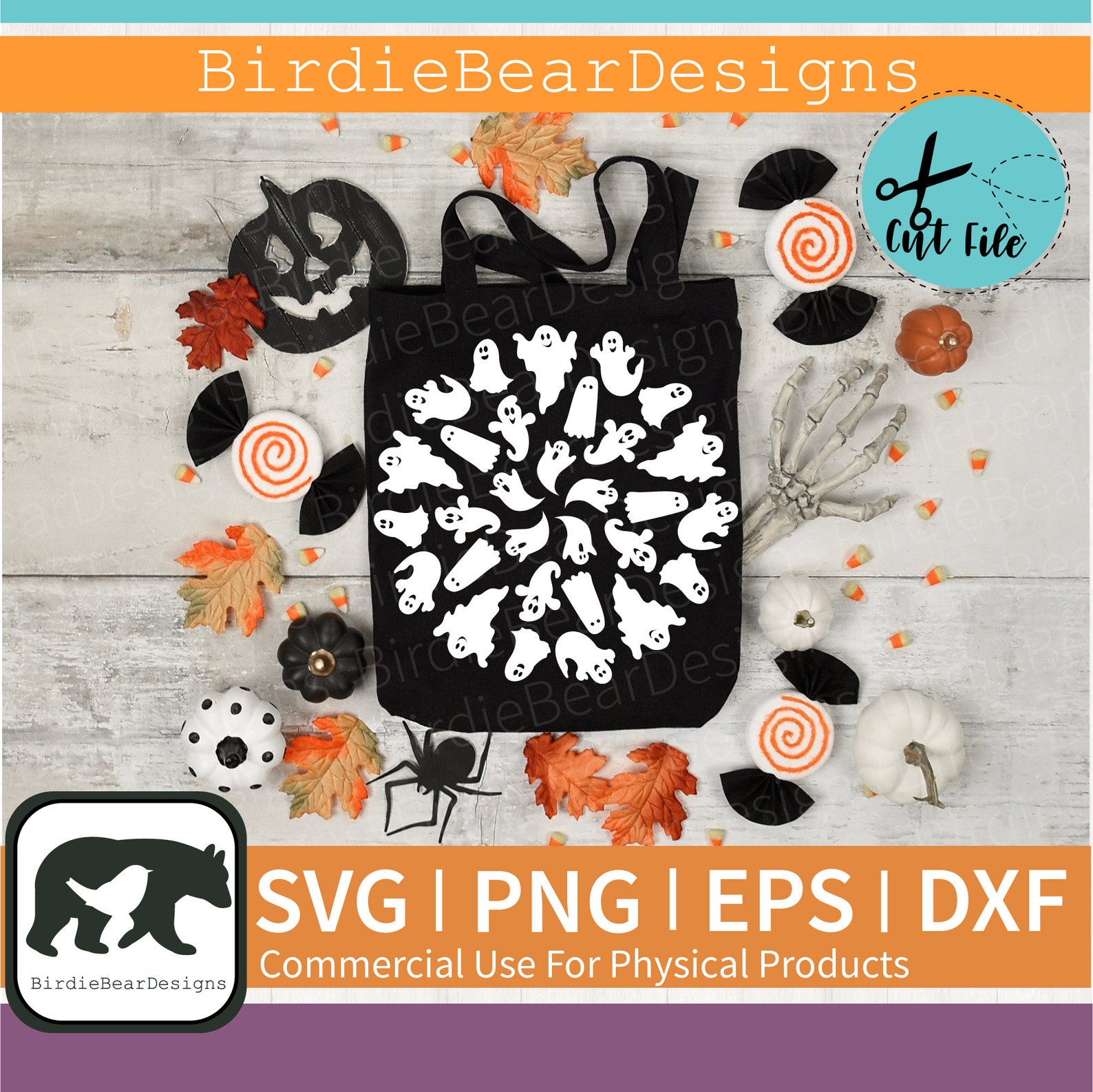 Ghosts SVG Ghost Mandala Svg Png Halloween Mandala - Etsy