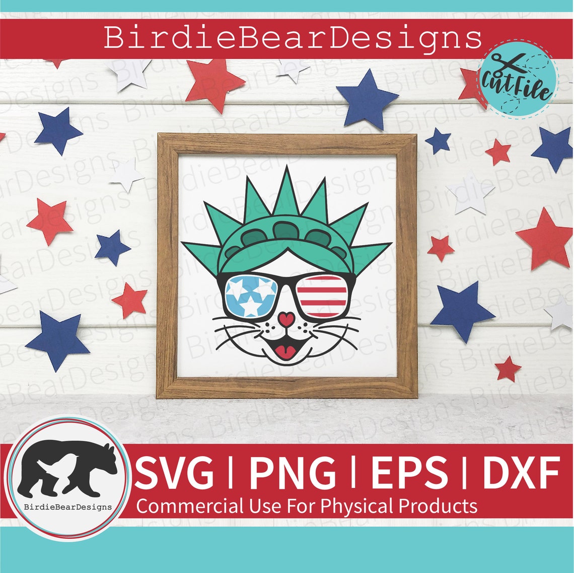Patriotic Cat Svg Statue of Liberty Svg 4th of July Cat | Etsy