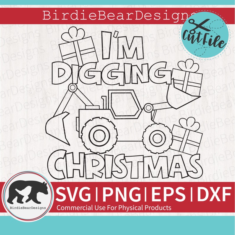 I Dig Christmas Svg, Christmas Coloring SVG, Digging Christmas Svg ...