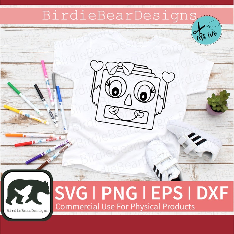 Robot SVG Valentine Coloring Svg Robot Coloring Robot - Etsy
