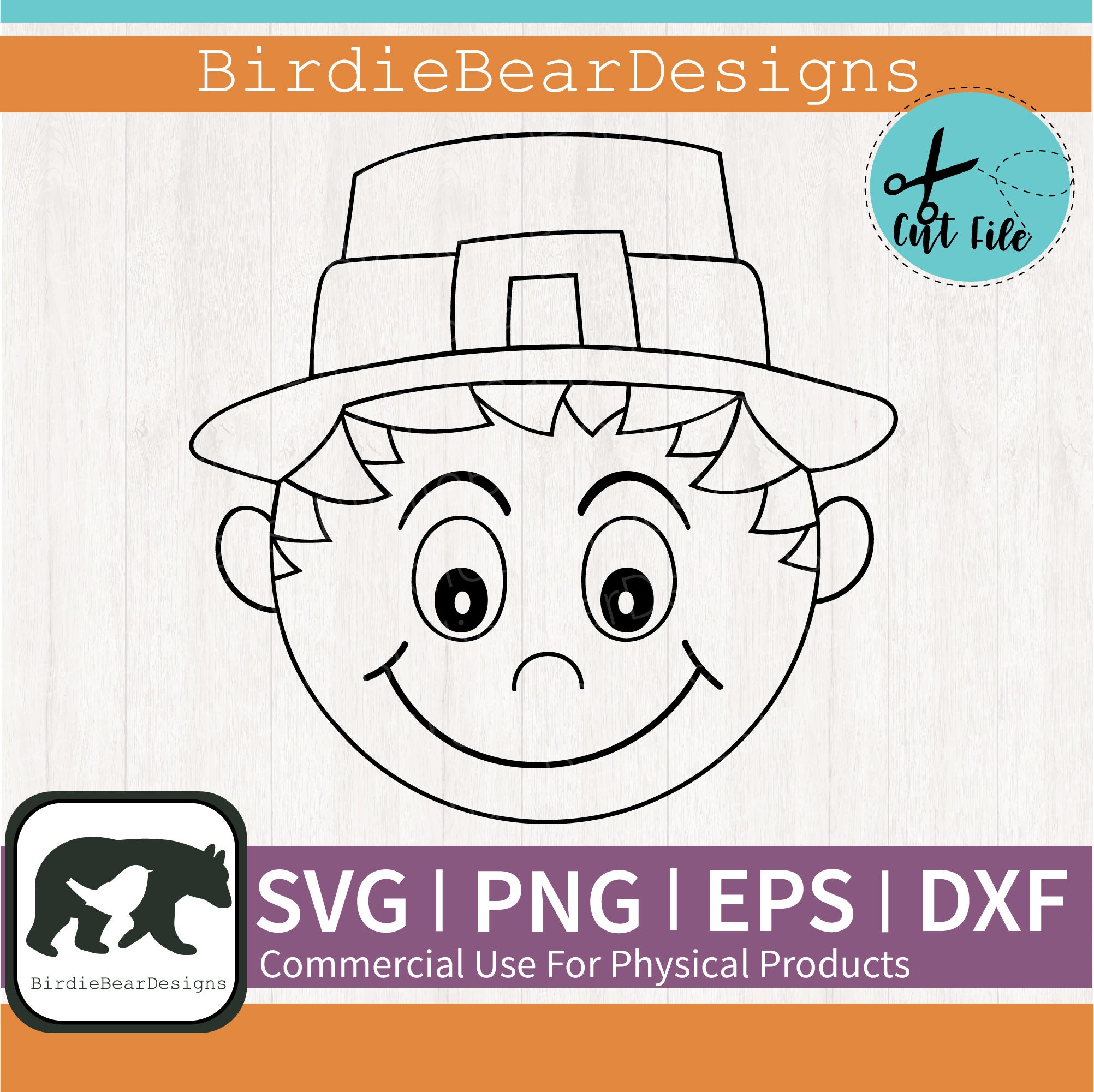 Pilgrim Face SVG Pilgrim Boy Pilgrim SVG Kids Fall SVG | Etsy