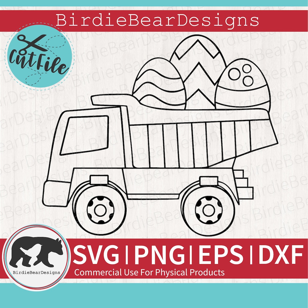 Easter Dump Truck SVG, Easter Truck Svg, Easter Coloring SVG, Easter ...