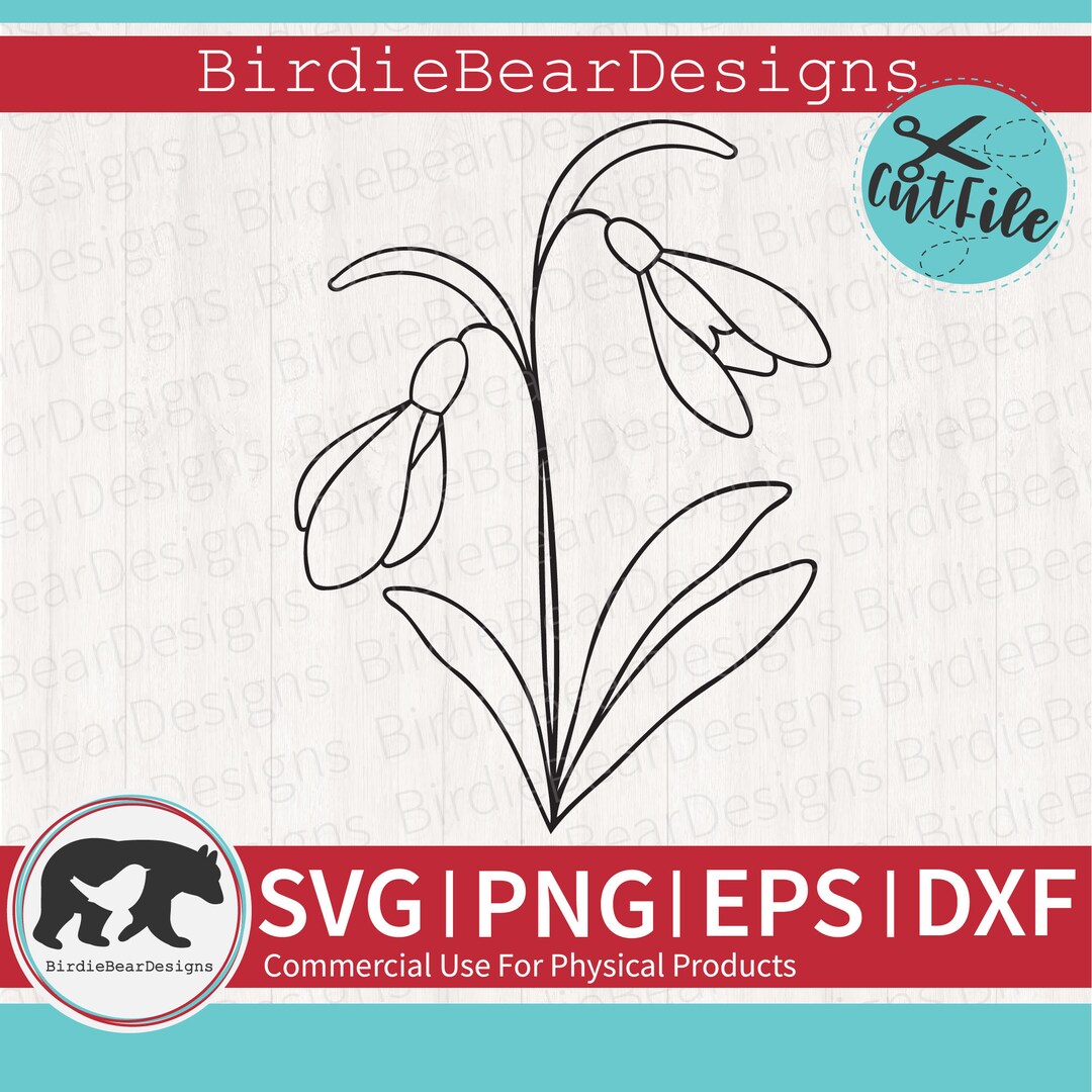 Snowdrop Svg, Snowdrop Flower, Flower Outline Svg, Snowdrop Clipart ...