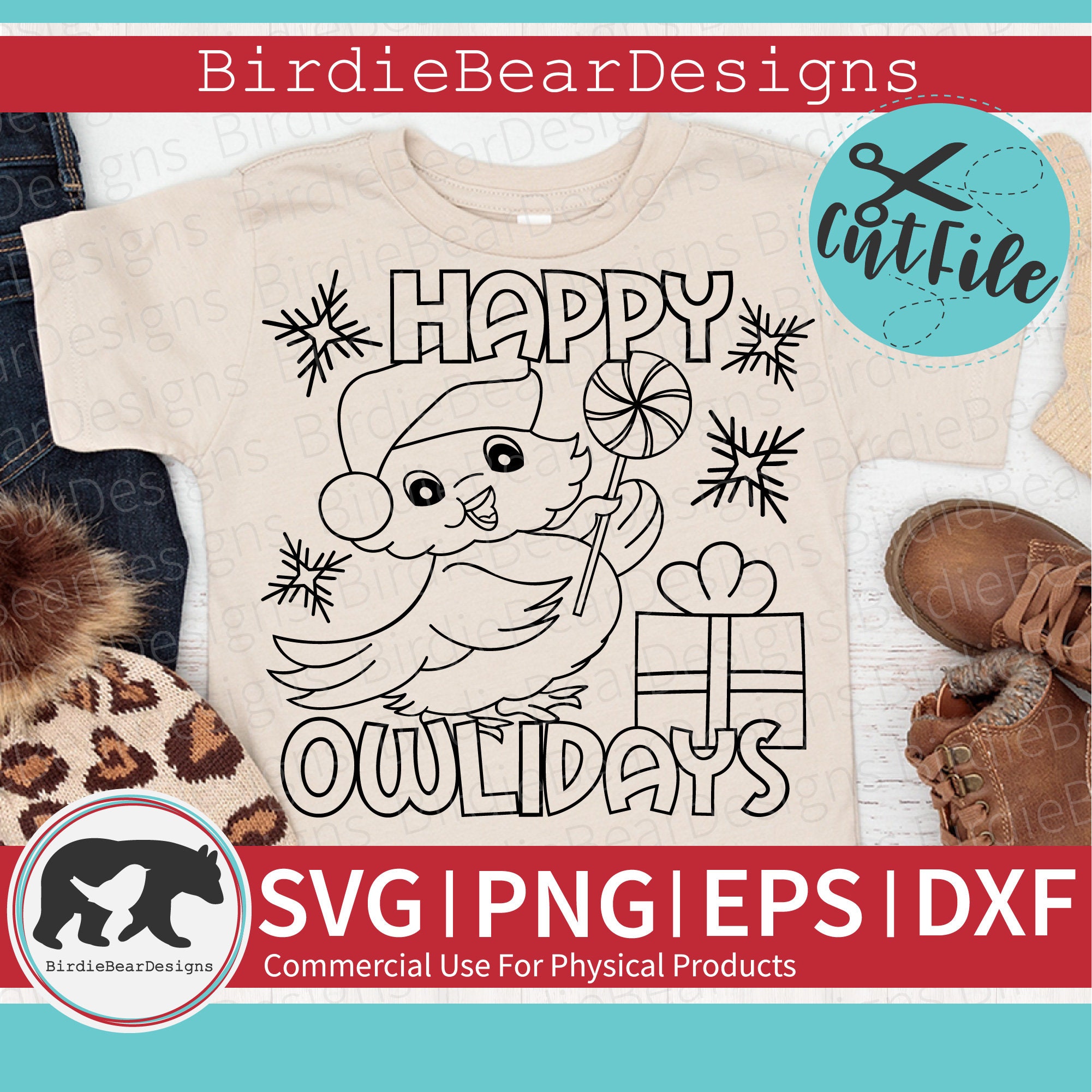 Christmas Coloring Svg, Christmas Owl Svg, Coloring Shirt Svg, Girls ...