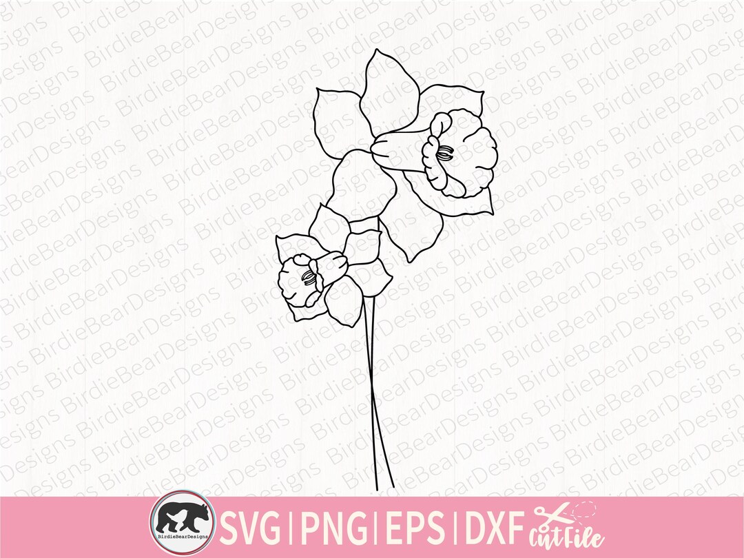 Birth Flower Svg, Daffodil Svg, Birth Month Flower, Daffodils, Birth ...