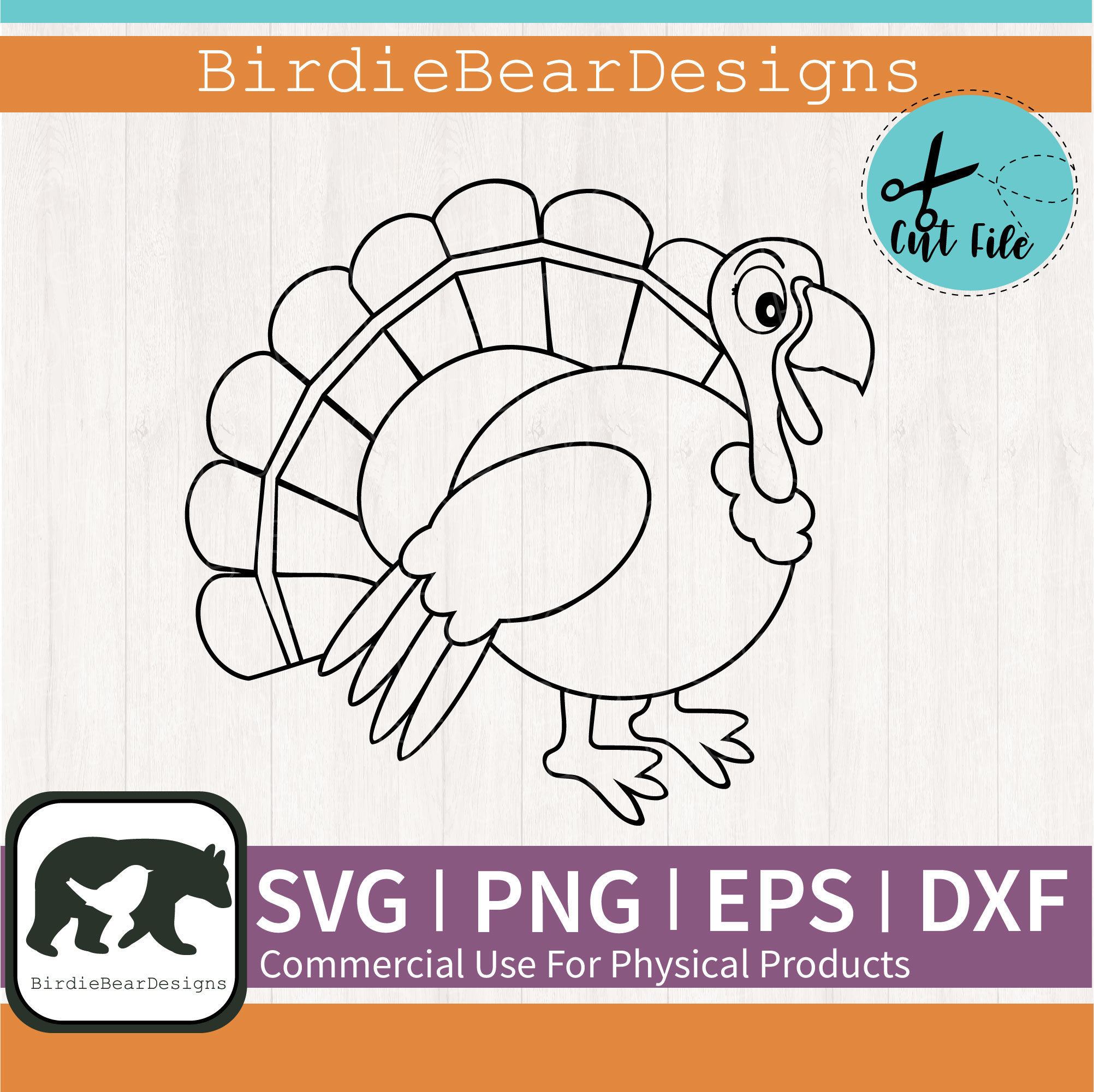 Turkey Outline SVG Turkey Svg Coloring Svg Cute Turkey - Etsy Canada
