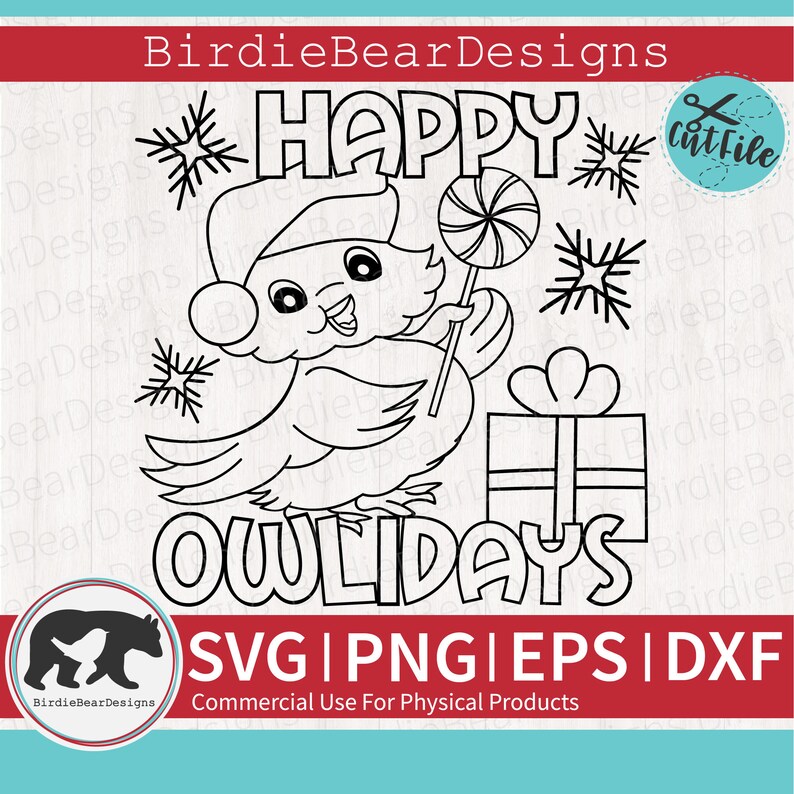 Christmas Coloring Svg, Christmas Owl Svg, Coloring Shirt Svg, Girls ...