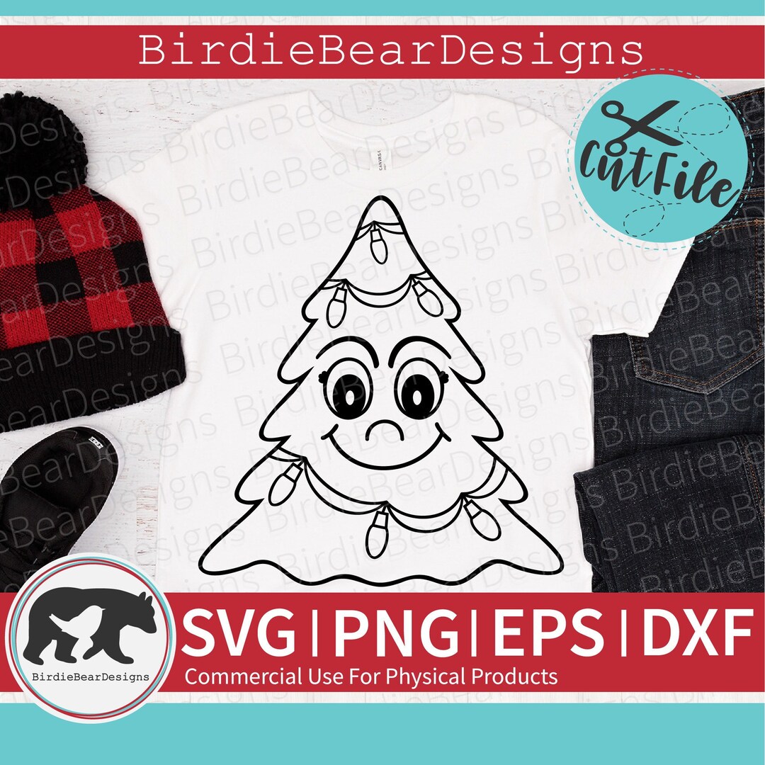 Christmas Coloring Svg, Christmas Tree With Lights Svg, Winter Coloring ...