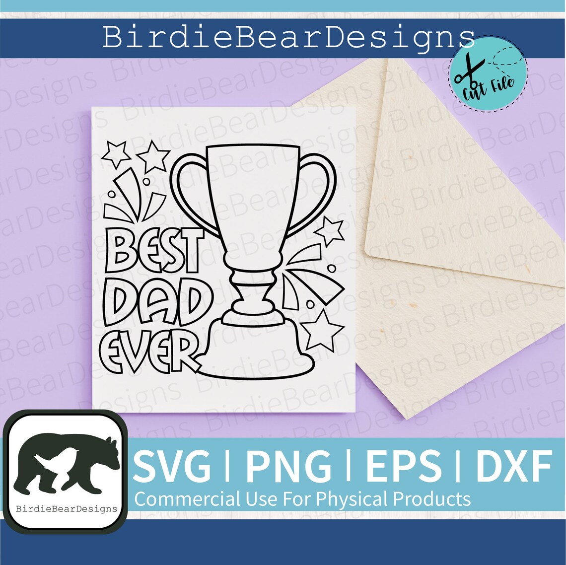 Best Dad Ever SVG Fathers Day Coloring Shirt SVG Trophy Svg - Etsy