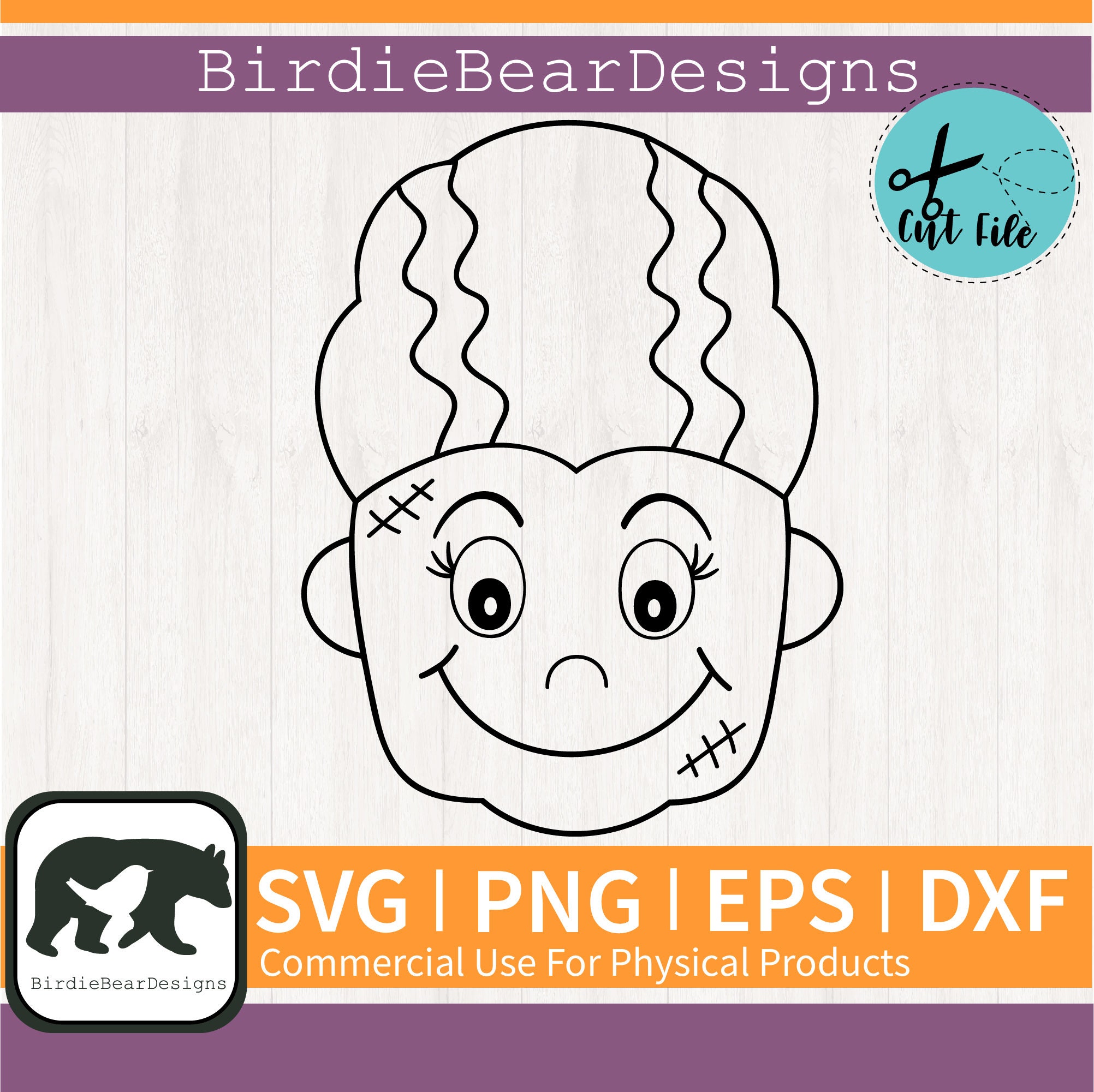 Monster Face Svg Kids Halloween SVG Monster Outline SVG | Etsy