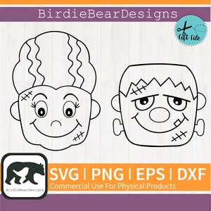 Monster Face Svg Halloween SVG Bundle Kids Halloween Svg - Etsy