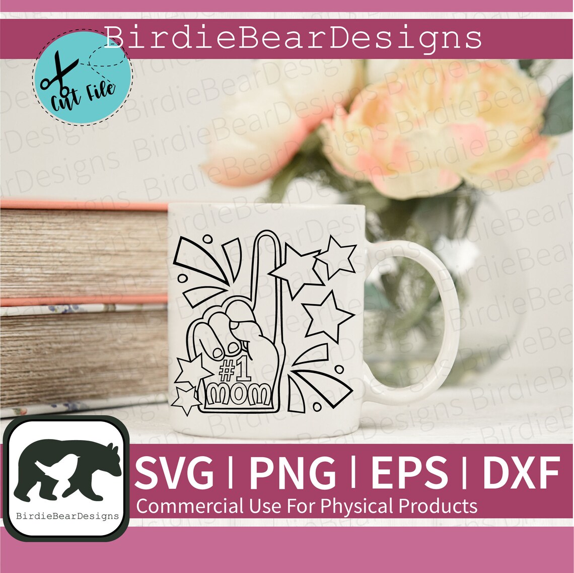 Number One Mom SVG Mothers Day Coloring SVG Mom Coloring | Etsy