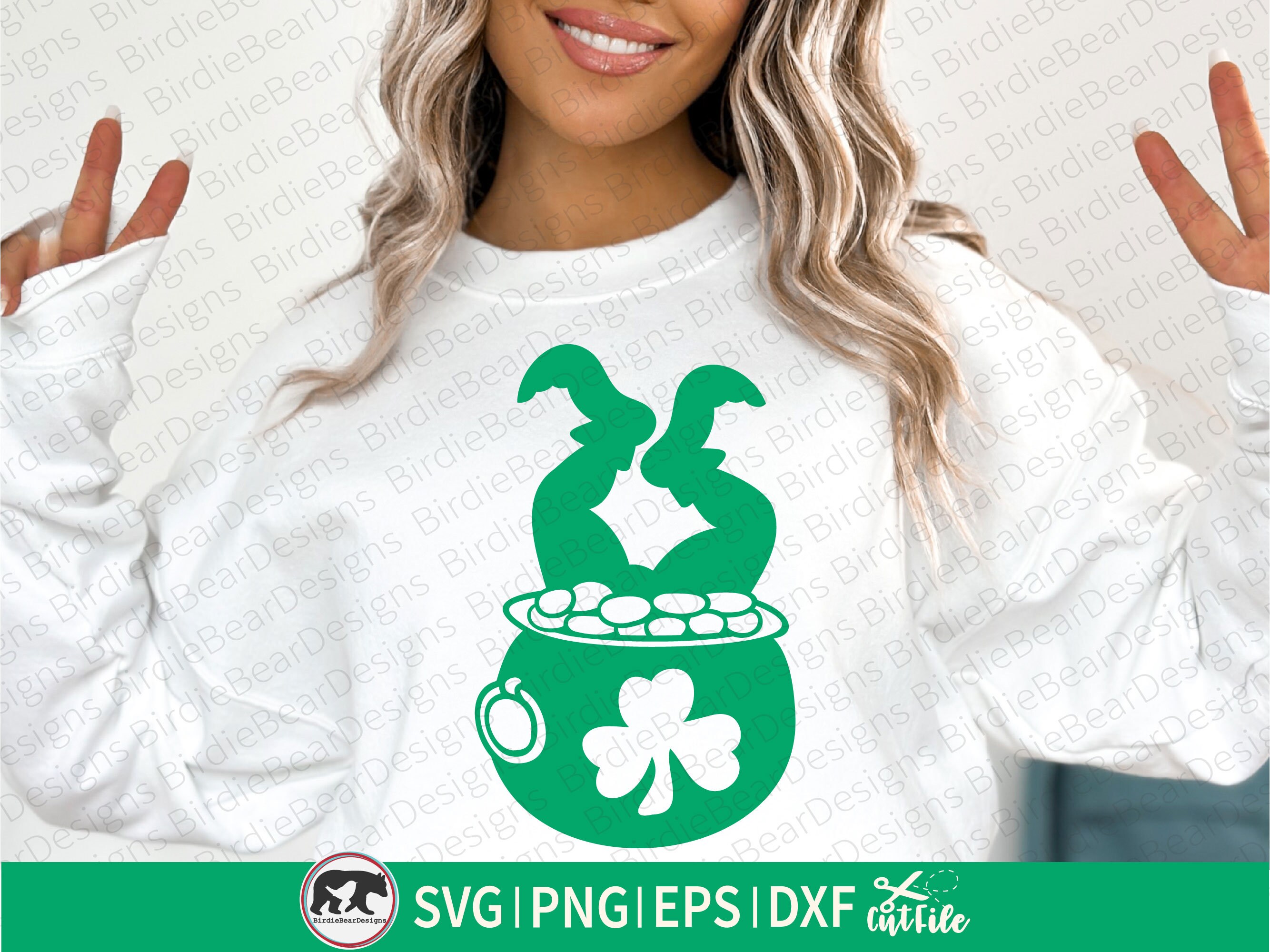 Leprechaun Svg, Leprechaun Clipart, Shamrock Svg, Pot of Gold Svg, St ...