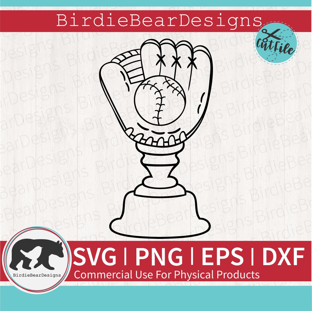 Baseball Trophy SVG, Baseball Coloring SVG, Trophy Cup Svg, Sports ...