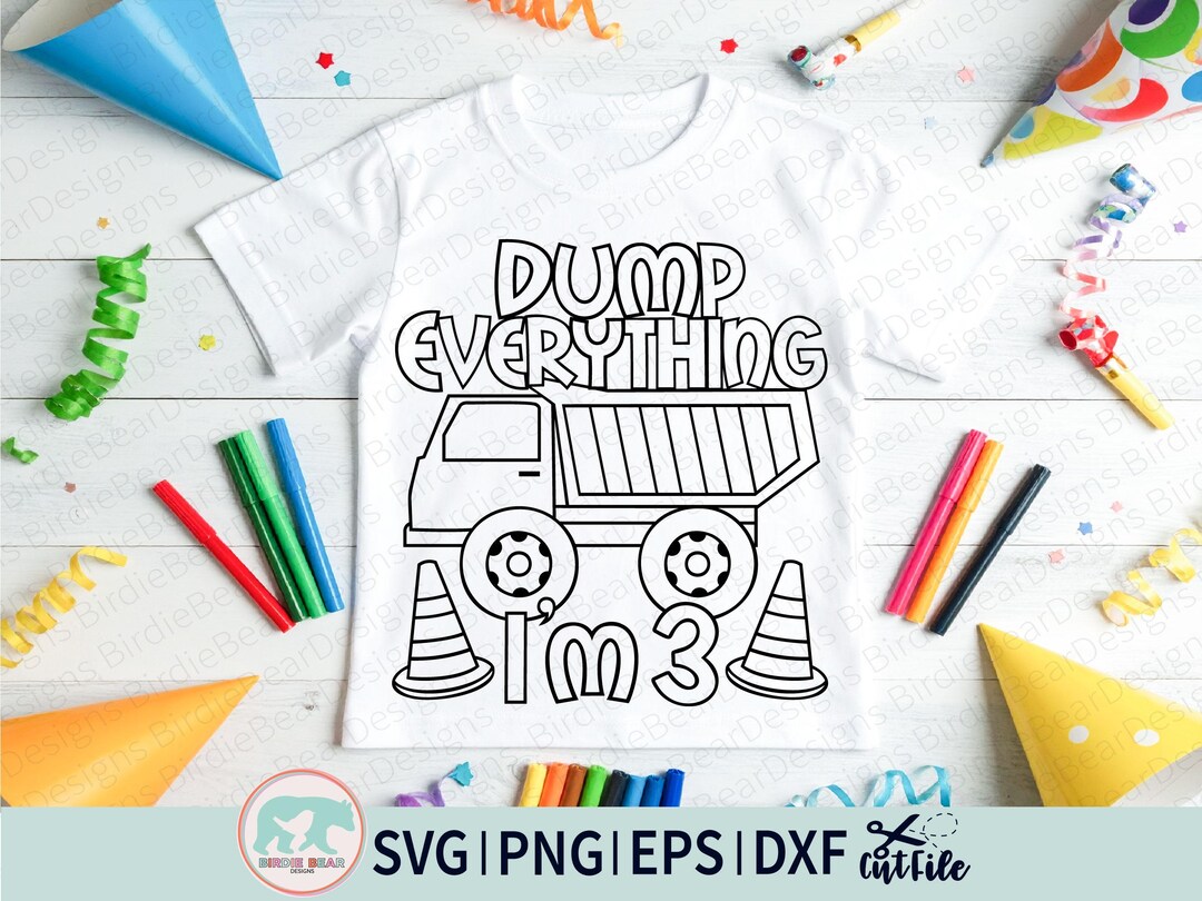 Construction Birthday Svg, Construction Coloring Page Svg, Construction ...