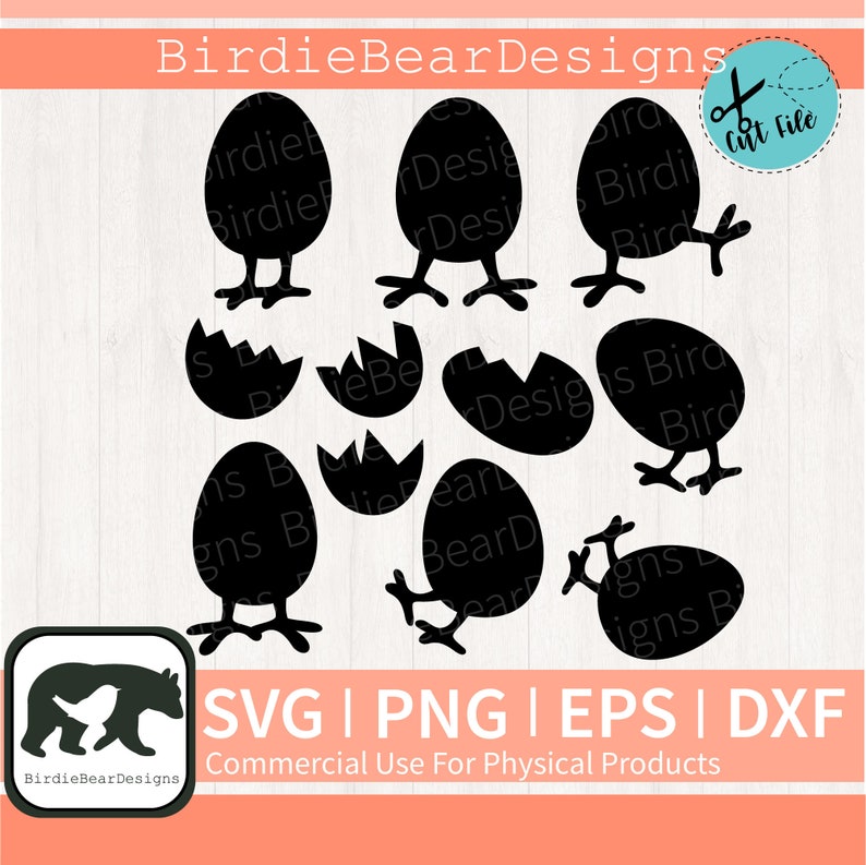 Chick SVG Chick Silhouette SVG Chick Egg Svg Easter | Etsy