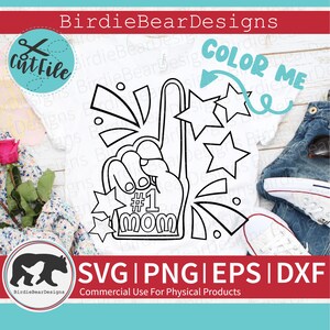 Number One Mom SVG, Mothers Day Coloring SVG, Mom Coloring Page ...