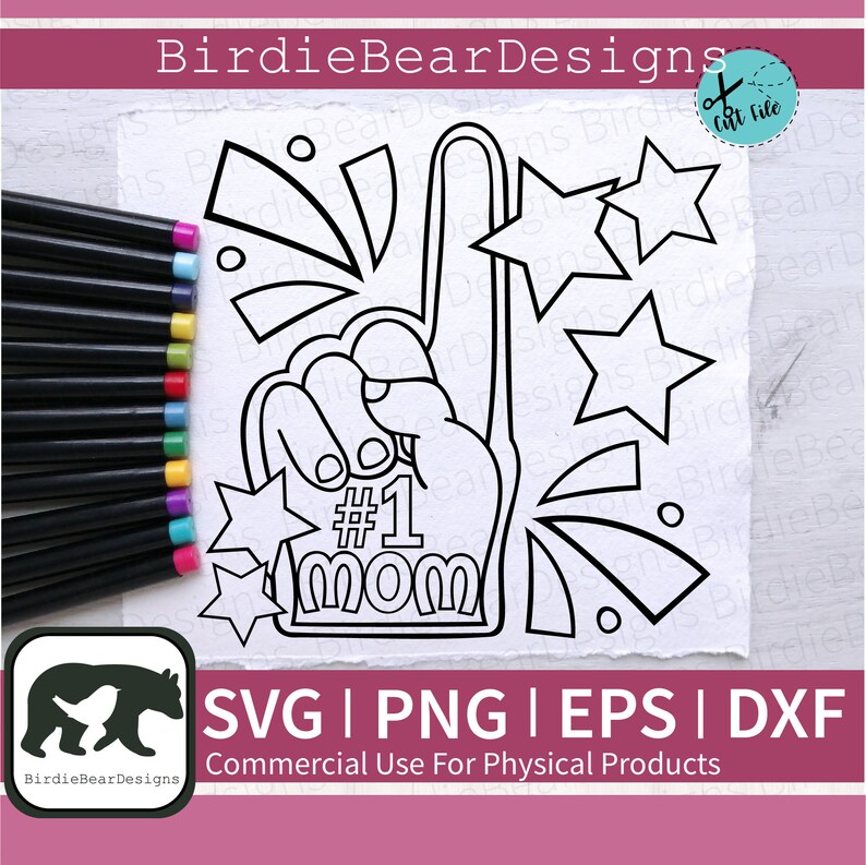 Number One Mom SVG Mothers Day Coloring SVG Mom Coloring - Etsy