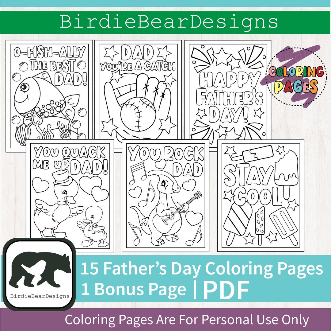 Happy Fathers Day Coloring Pages Fishing