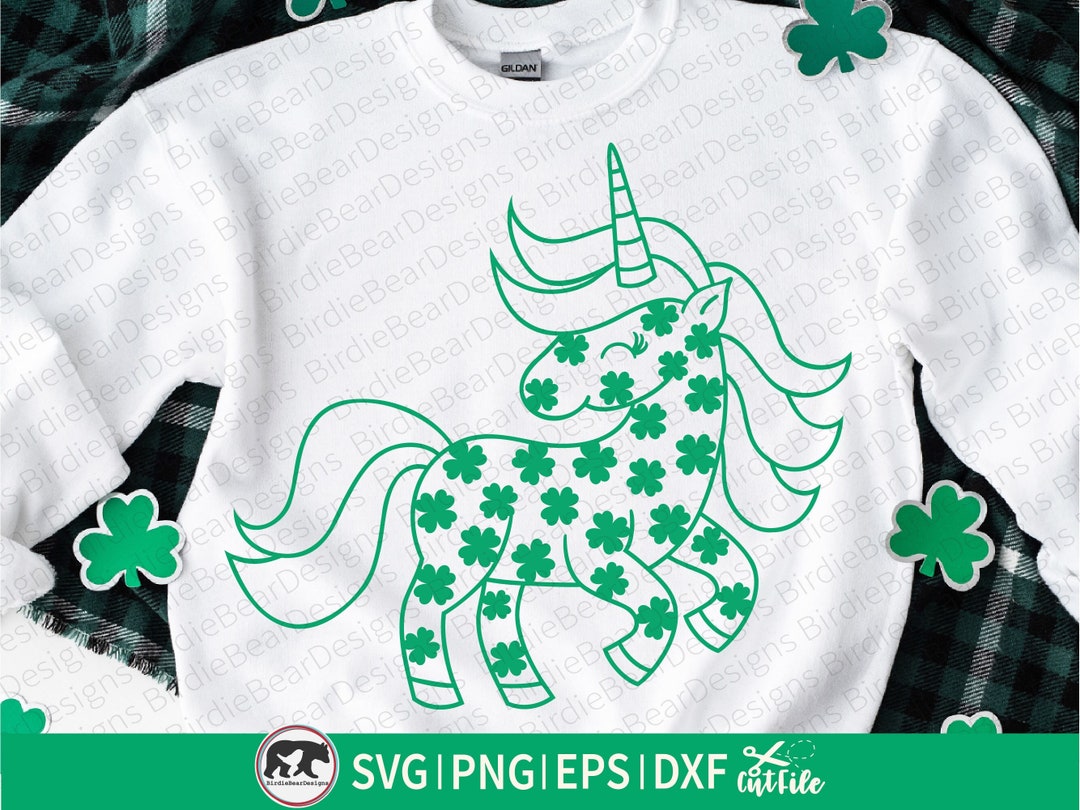 Unicorn Svg, St Patricks Day Unicorn Svg, Shamrock Svg, Kids St ...