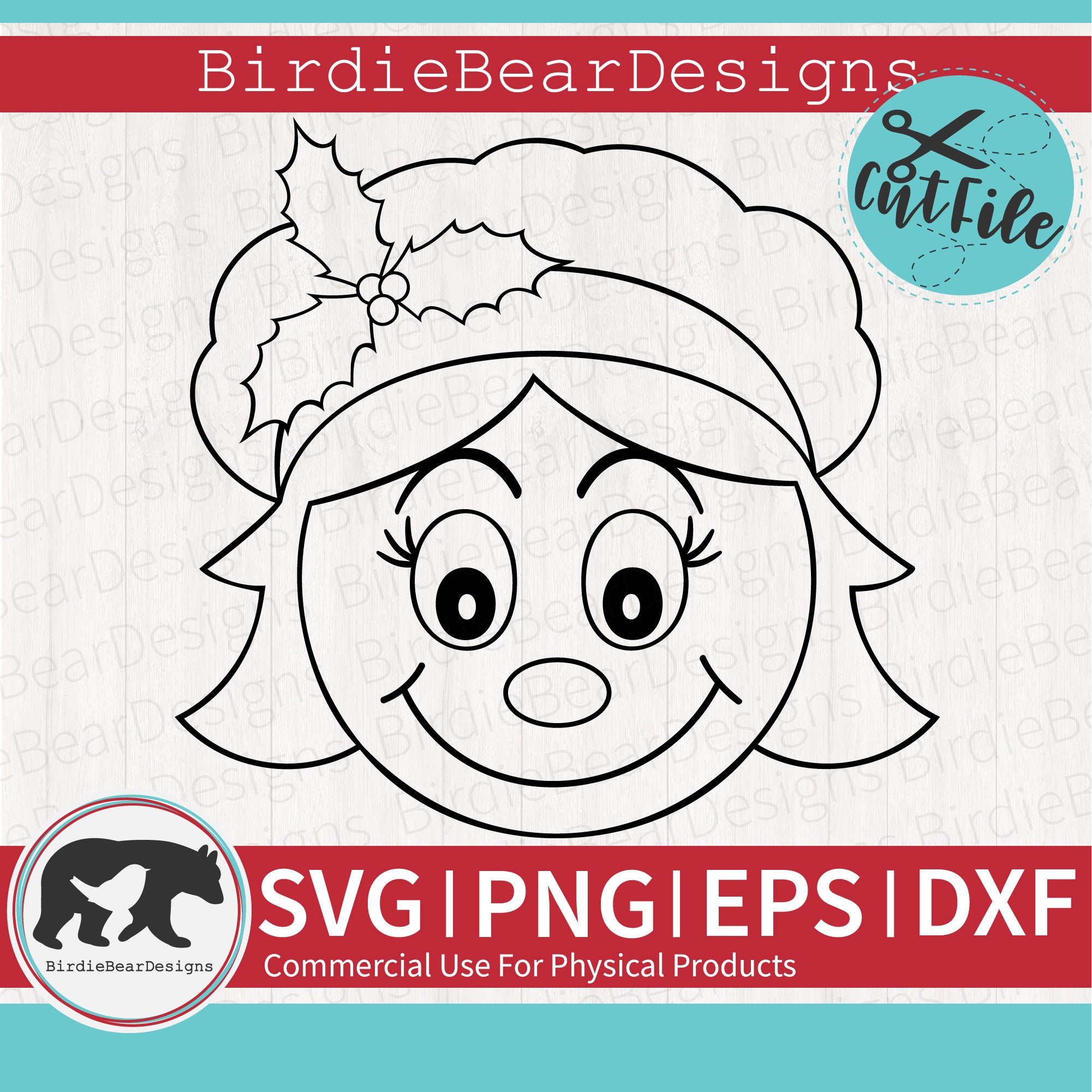 Mrs Claus SVG - Mrs Claus Face Svg - Cute Mrs Claus Svg - Mrs Claus ...