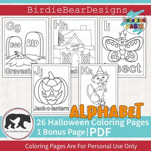 Halloween Coloring Pages, Alphabet Coloring Pages, Halloween Coloring ...