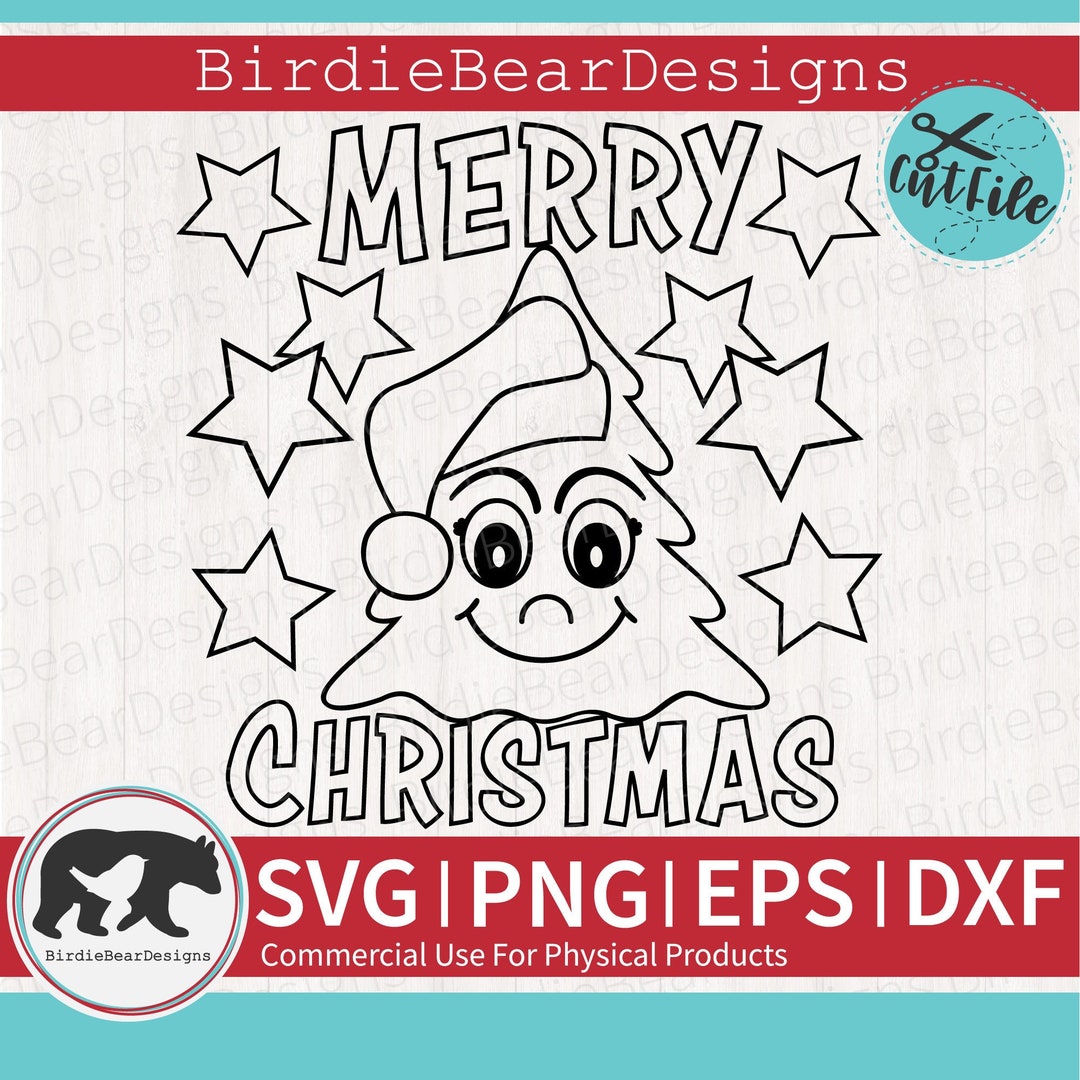 Christmas Coloring Svg, Boys Christmas Tree Svg, Santa Hat Svg, Boys ...