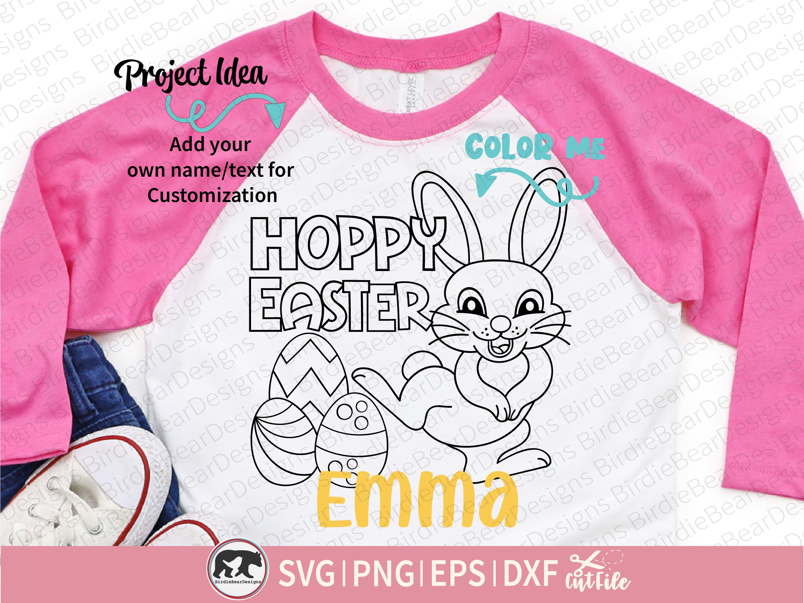 Easter Coloring Svg, Easter Coloring Shirt Svg, Happy Easter Svg ...