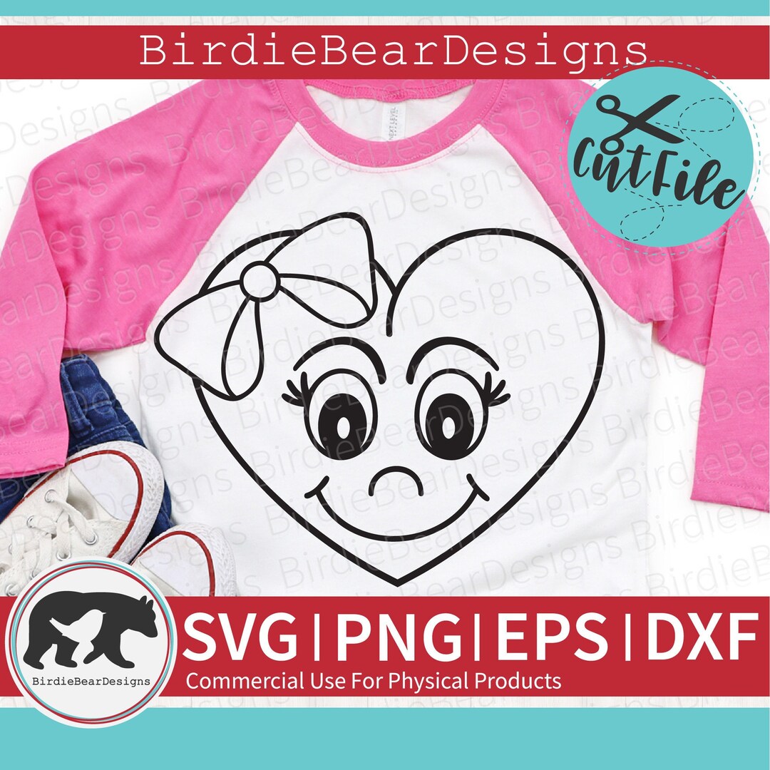 Valentines Day Coloring Svg, Heart Face Svg, Heart Outline Svg ...