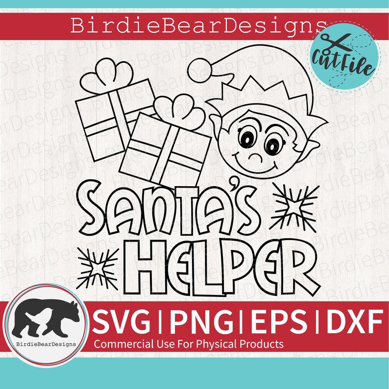 Christmas Coloring Svg, Santas Helper Svg, Christmas Coloring Shirt Svg ...