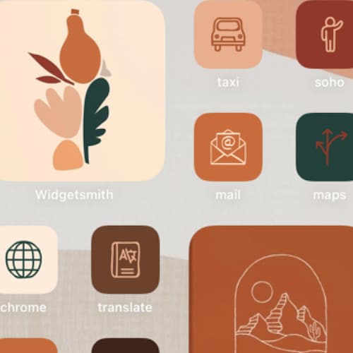 Boho Aesthetic Iphone App Icons Boho Ios 14 App Icon Pack - Etsy