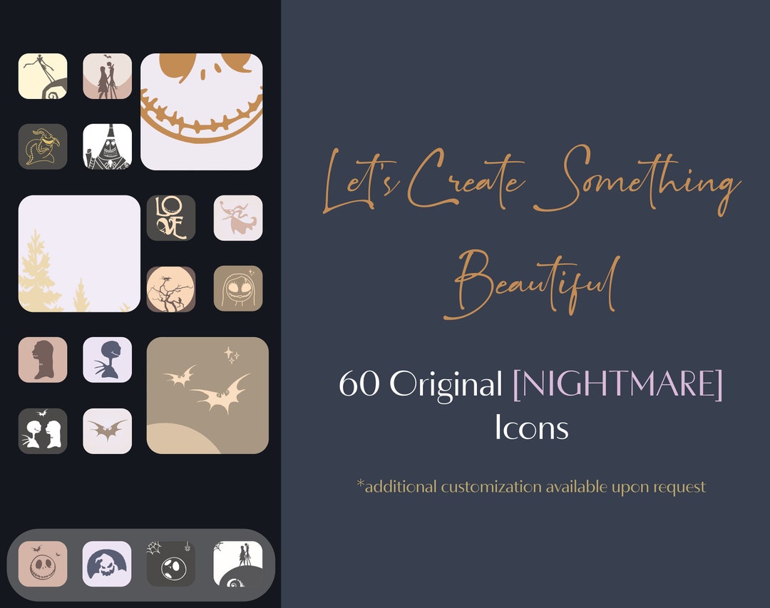 60 Original iPhone Icons Bundle Halloween Spooky Ios14 Update App ...