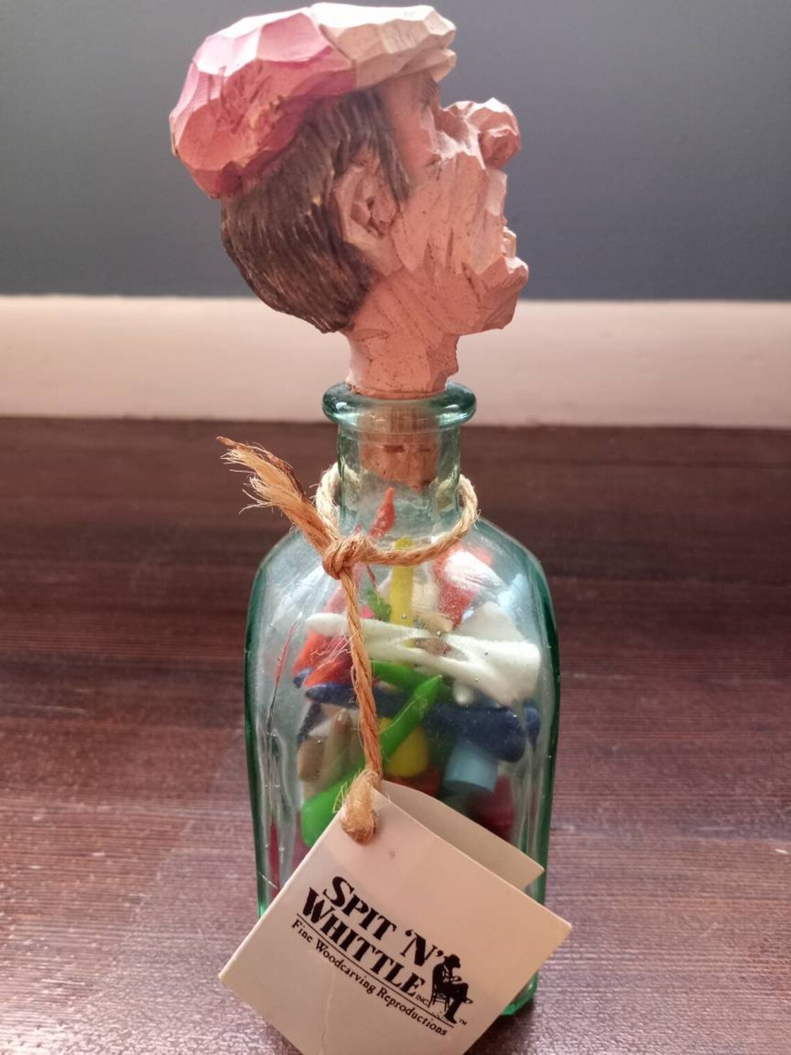 Spit and Whittle Cork and Bottle Frank - Etsy