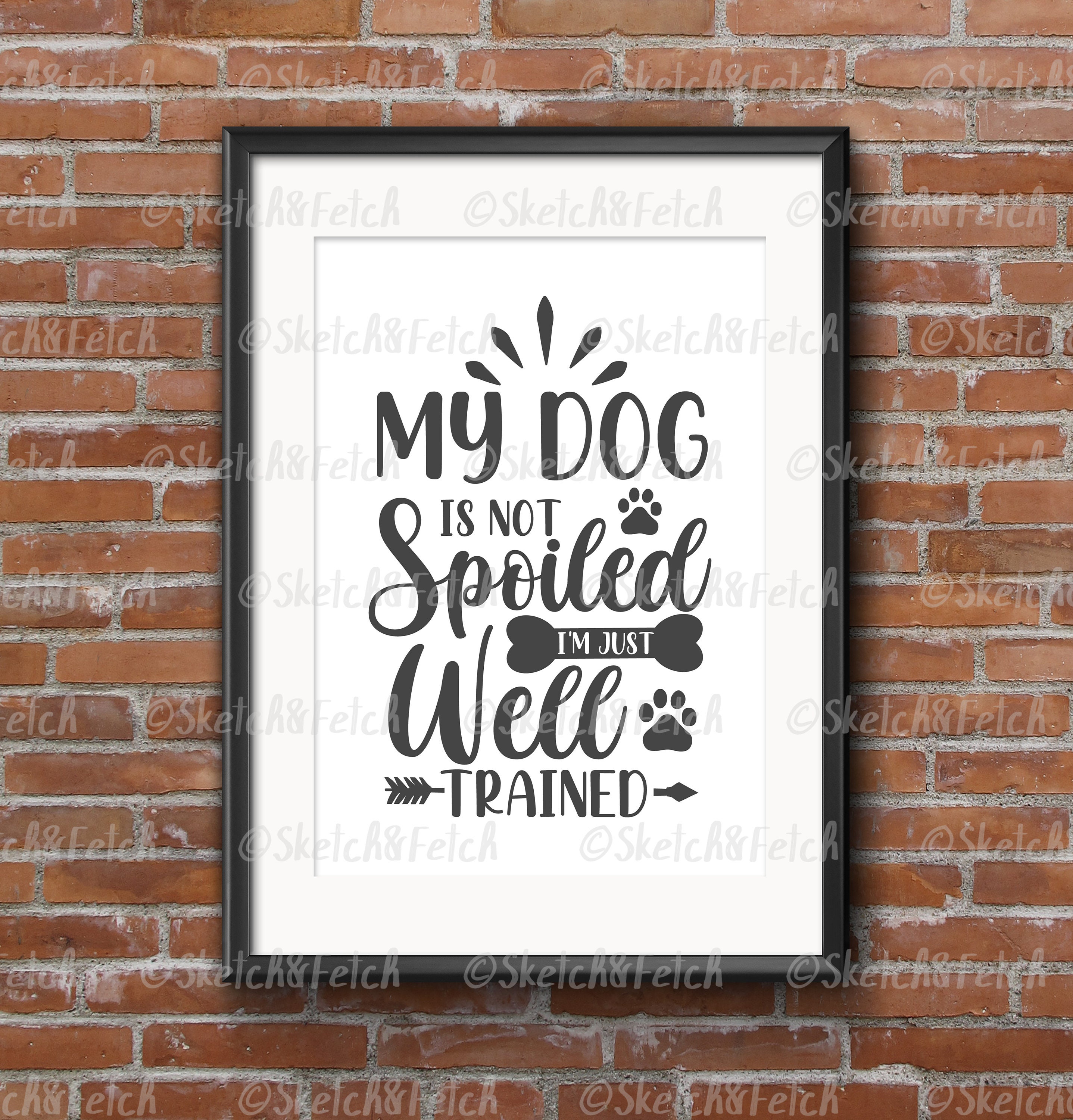 Haustier Zitat | Hund Print | Haustier / Hunde Sprüche | Wandbild ...