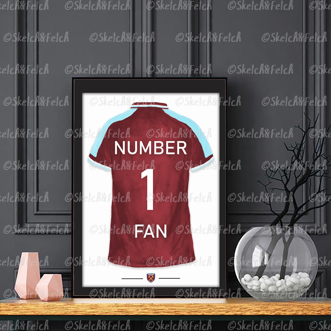 No.1 Fan Football Shirt Print | Digital Download | Football Team Image ...