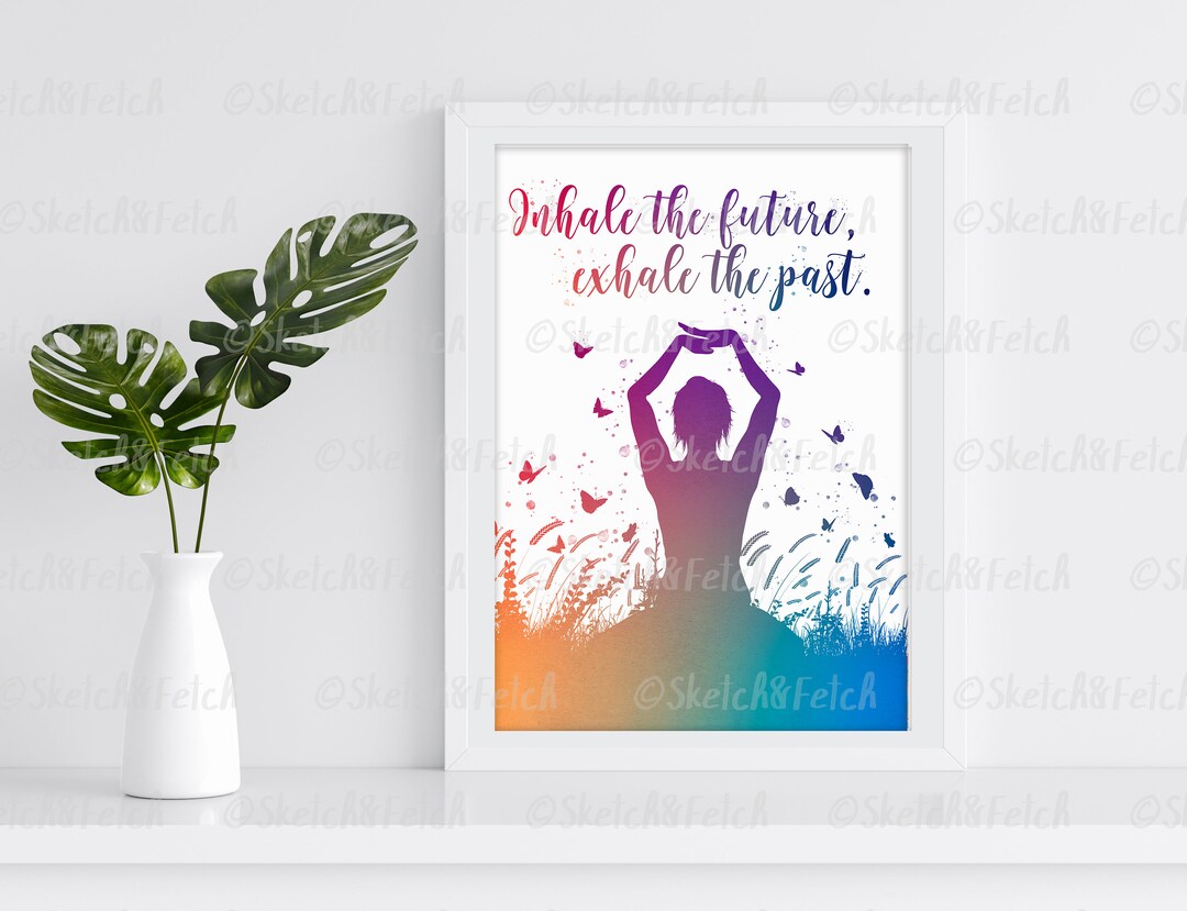 Positive Affirmation Print Yoga Yoga Lover Wall Print Home Decor Yoga ...