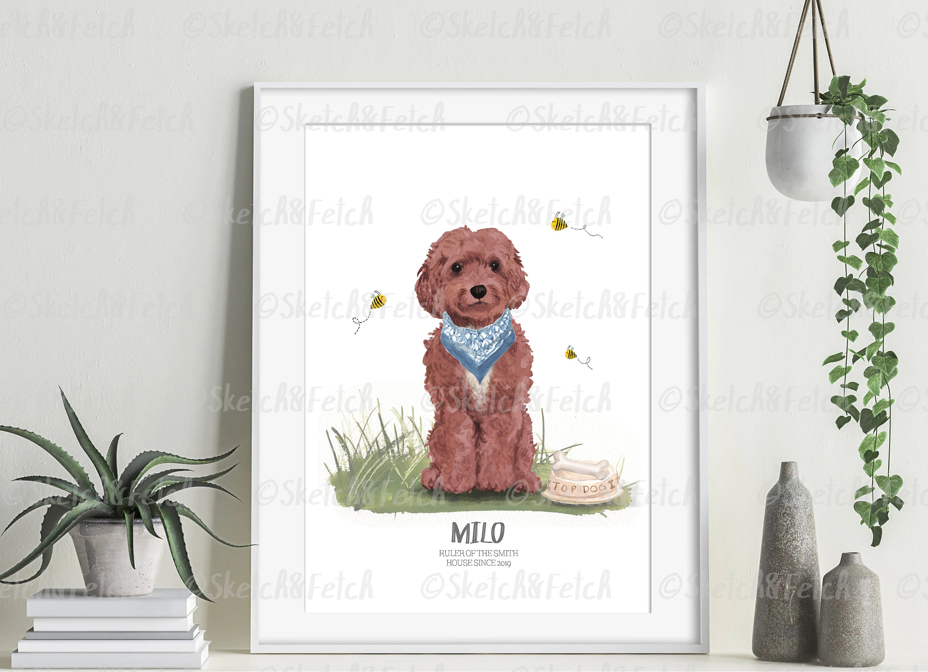 Personalised Dog Print Digital Personalised Image | Etsy