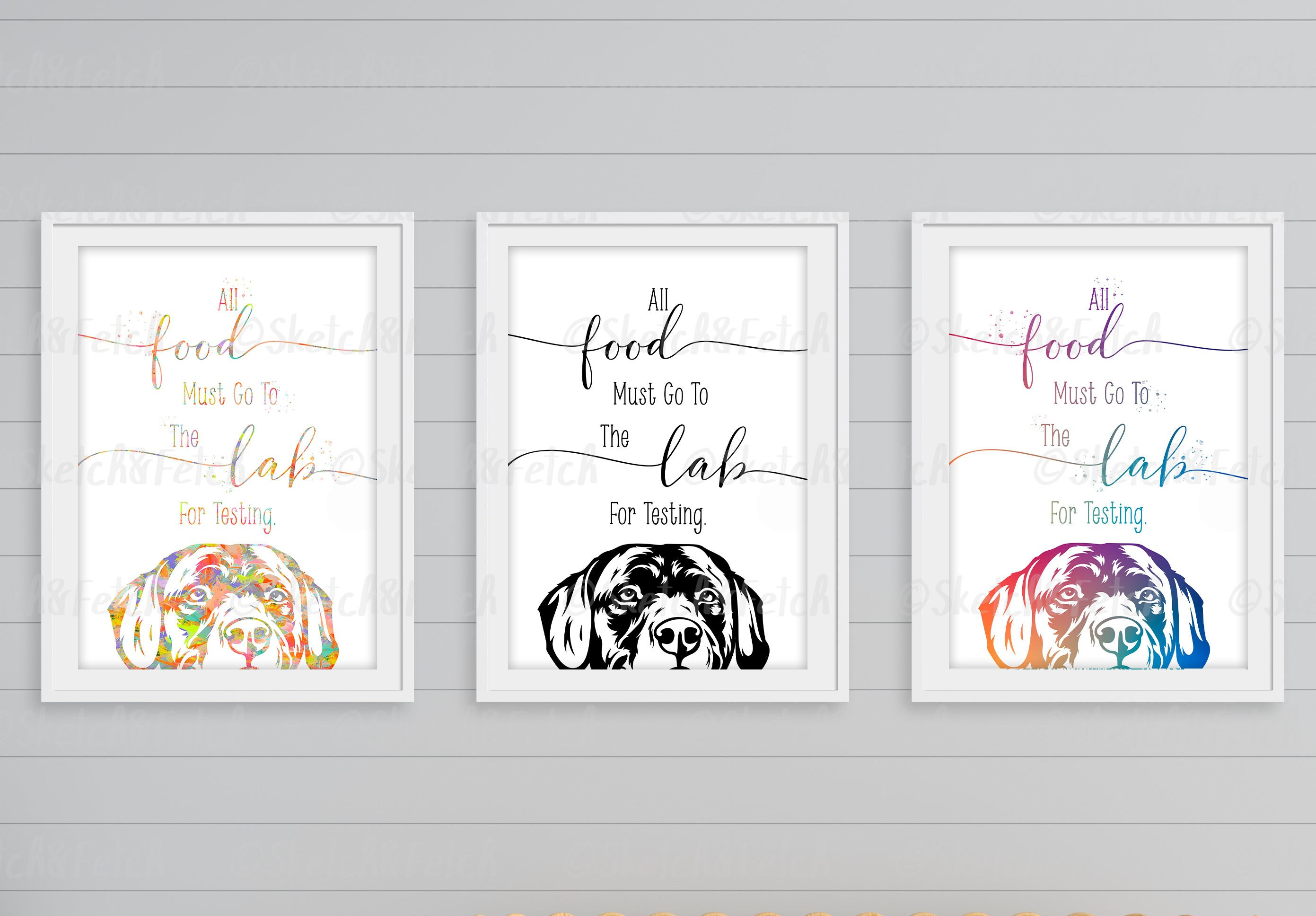 All Food Must Go to the Lab for Testing | Labrador Print | Labrador ...